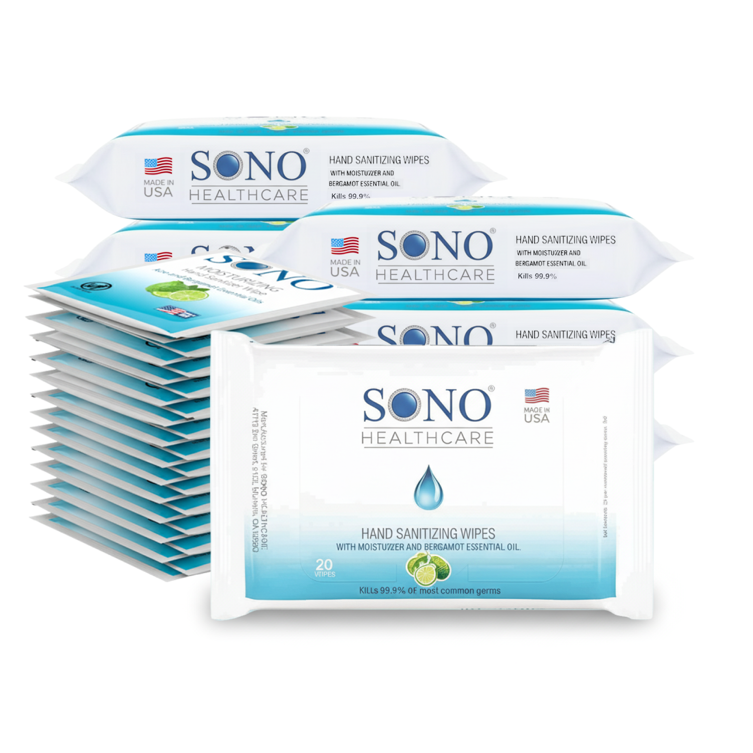 SONO Hand Wipes | Alcohol Free Moisturizing Hand Sanitizing Wipes for ...